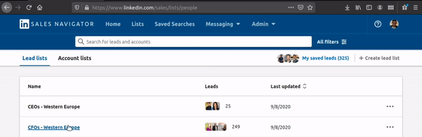How To Export Sales Navigator List To Excel or Spreadsheet - PhantomBuster Blog